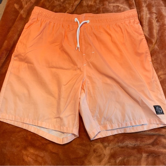 SHEIN | Swim | Shein Mens Orange Ombre Swim Trunks | Poshmark